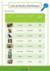 Cris et bruits d’animaux : les noms à connaître - Boutique Nature Ludique
